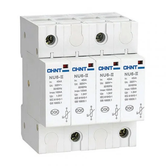 CHINT AC SPD NU6-II 4pole 60KA Solar Panel Inverter Surge Protection ...