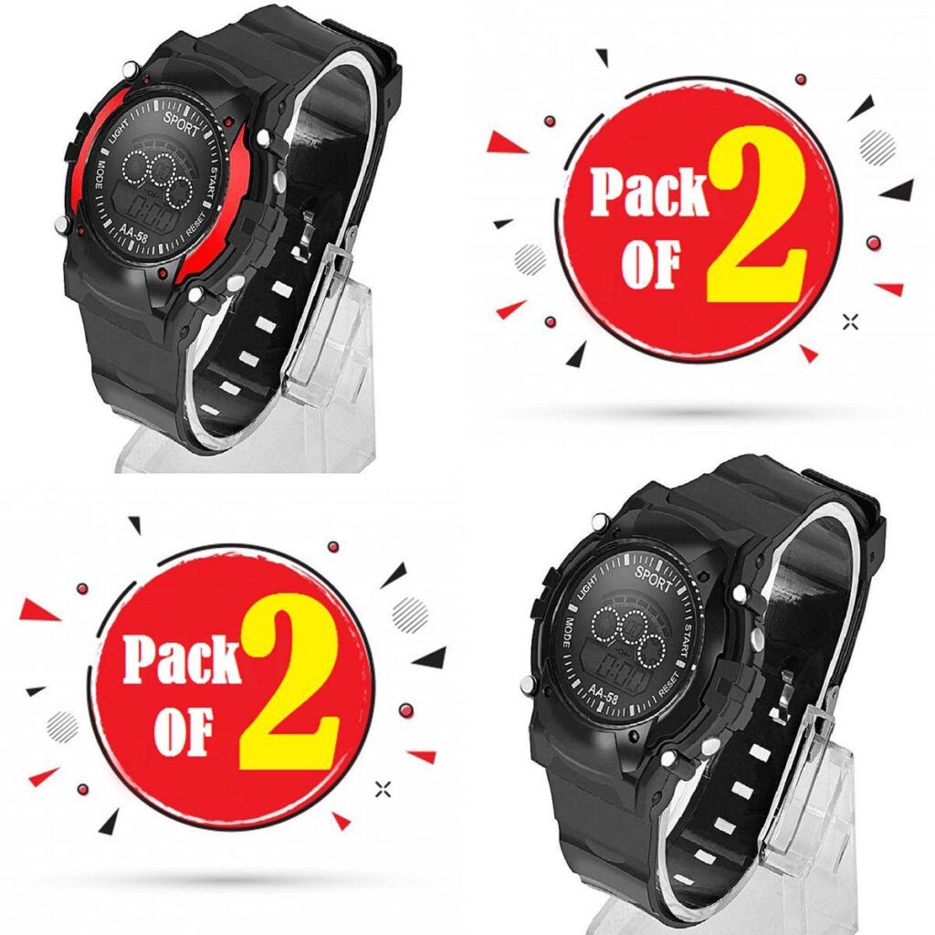Pack Of - 2 Digital Watches For Kids One Click Shopping