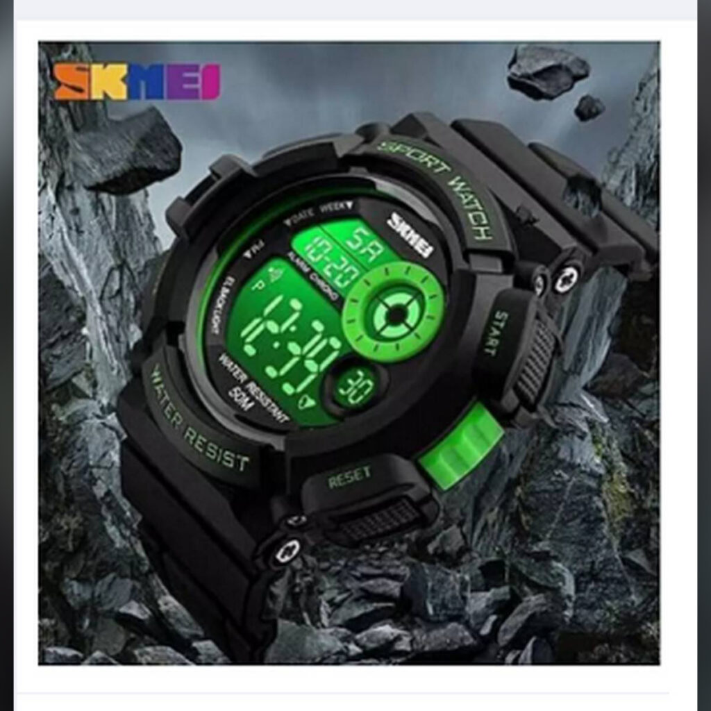 7 Colors Changing Light Sports Digital Watch For Kids One Click Shopping