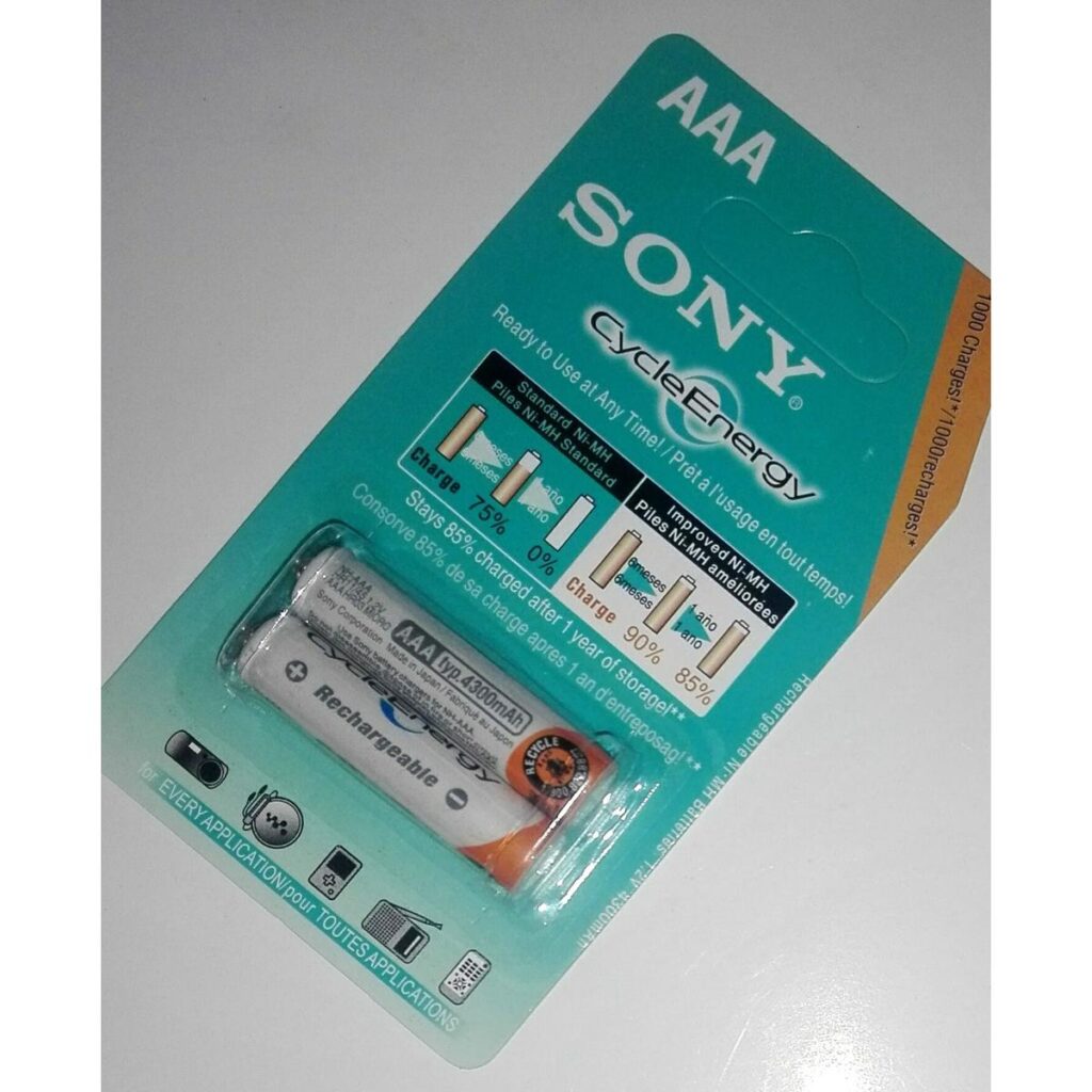 AAA Size Sony NI-MH 1.2V Rechargeable Cells - One Click Shopping