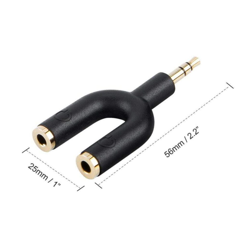 Headphone Splitter Adapter Aux Stereo Y Jack Splitter Adaptor 3.5mm ...