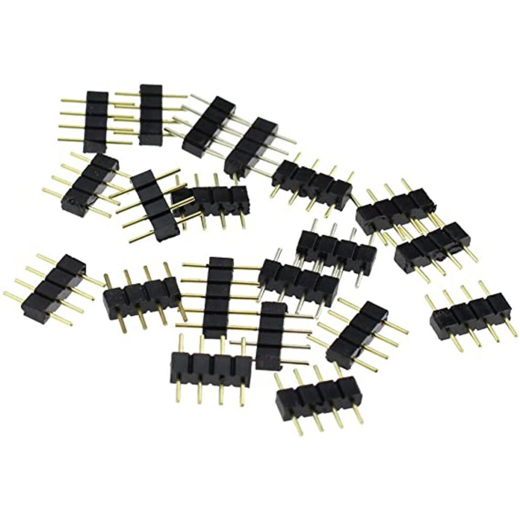 5 PCS 4 Pin Male Connector Connecter for 3528 5050 SMD RGB Led Strip ...