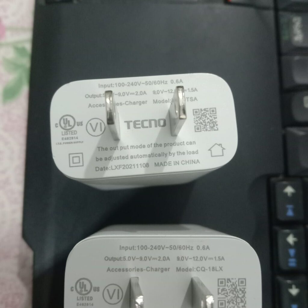 INFINIX and TECNO original charger 18w - One Click Shopping