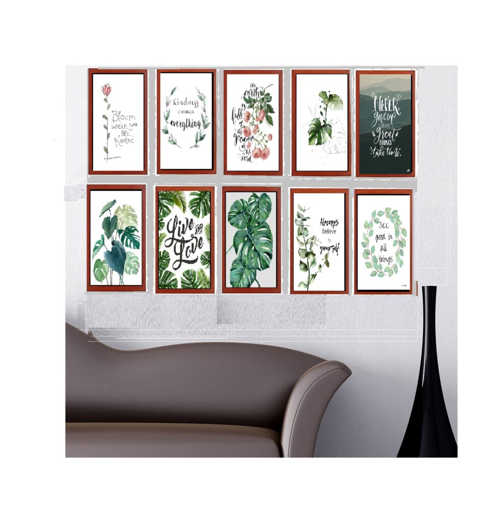 10 PCS Modern Minimalistic Motivational Quotes Frames 5x7
