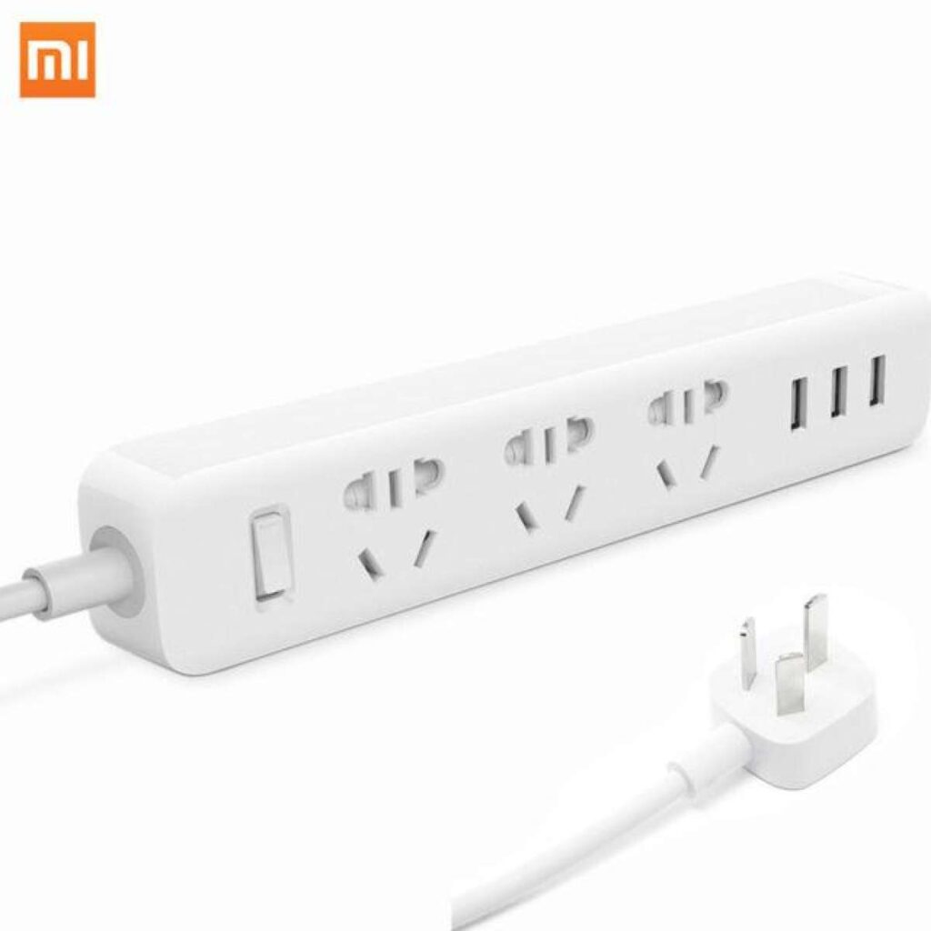 Mi Power Strip Electrical Socket Plug with 3 USB Ports Power