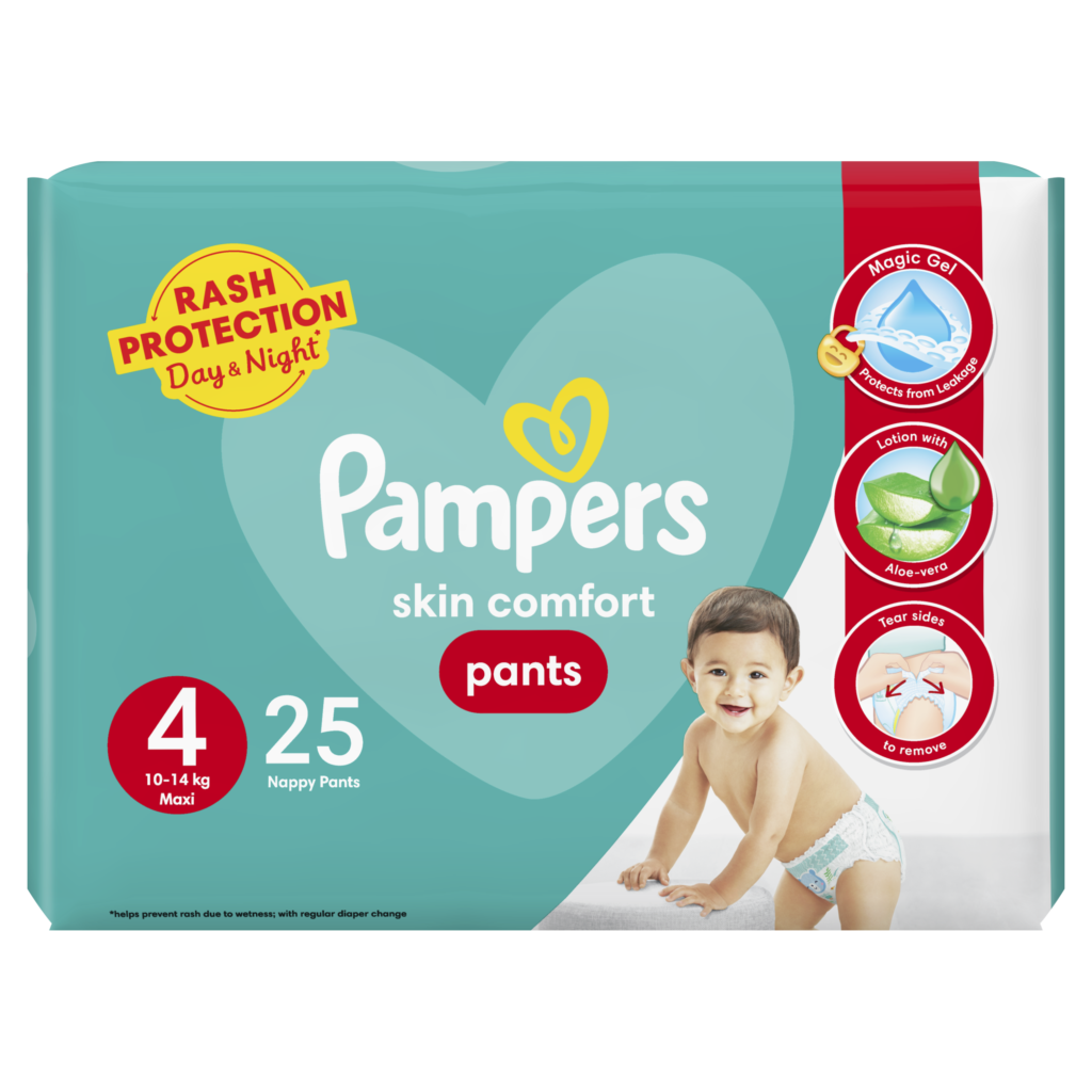 Pampers Pants Baby Diapers (Size 4 Large, 25 Pcs)