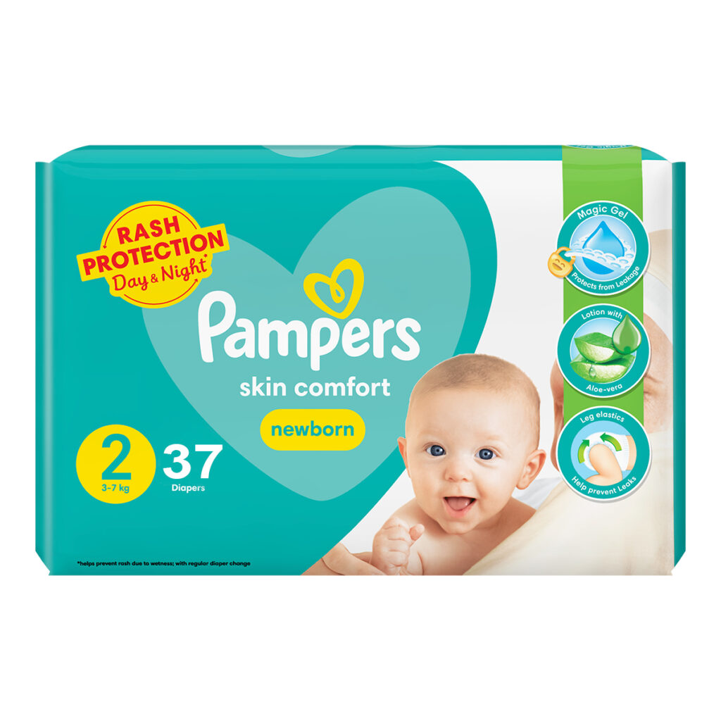Pampers Taped Baby Diapers (Size 2 Small, 37 Pcs)
