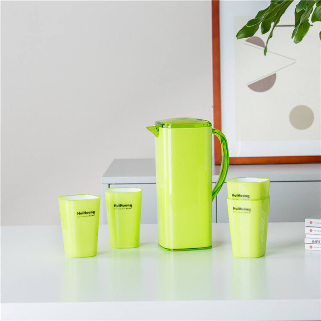 Double Wall 1500ml Plastic Water Pitcher Plastic Water Jug Water