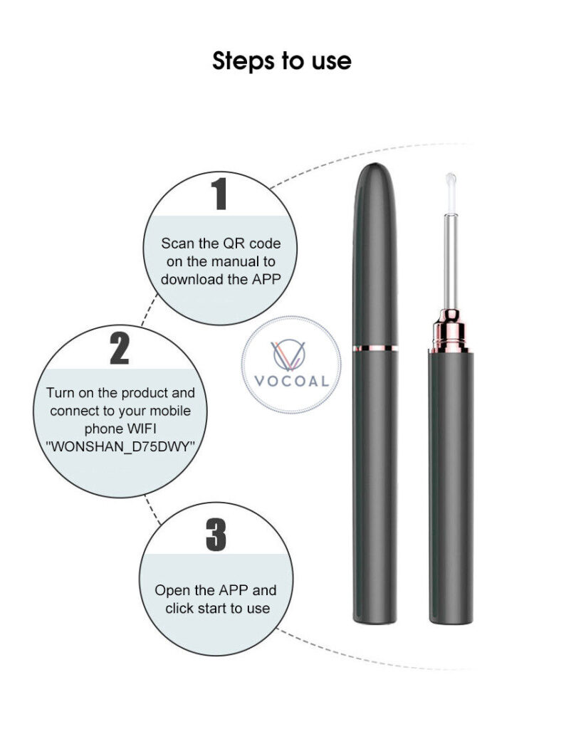 Vocoal Ear Pick Intelligent Visible Ear Spoon Ear Wax Removal Ear